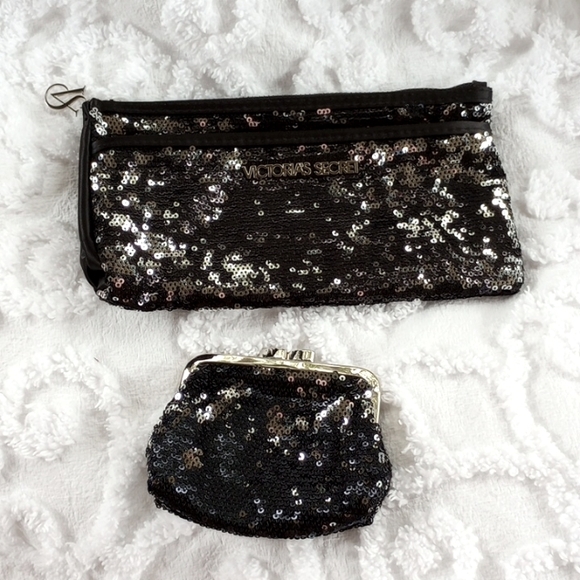 Victoria's Secret | Bags | Victorias Secret Sequined Clutchcosmetic Bag ...